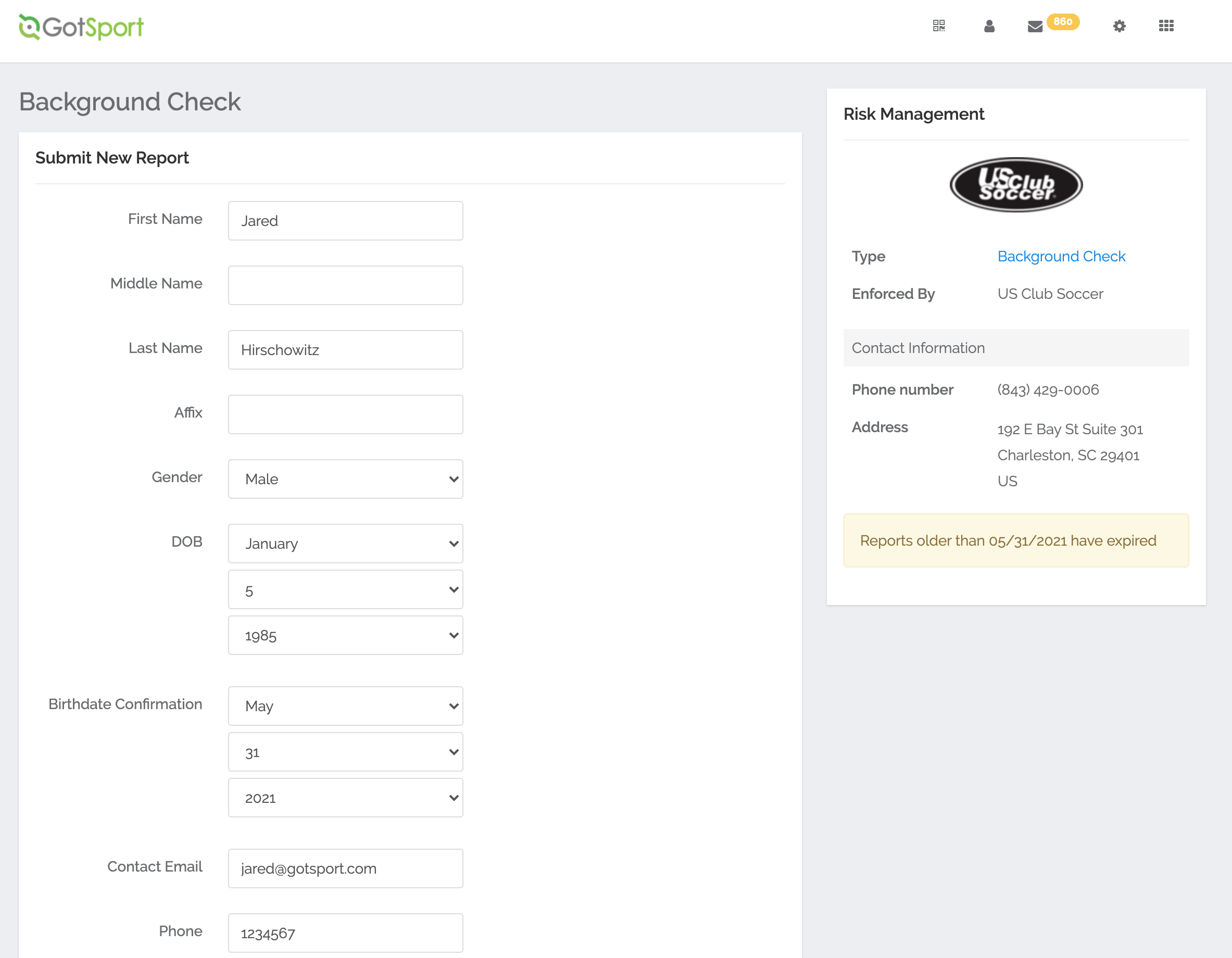 US Club Soccer: As a Coach/Manager - How to Complete Background Check